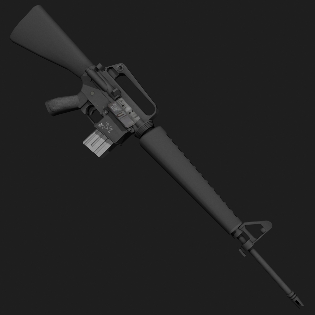 3d xm16-e1 rifle m16 model