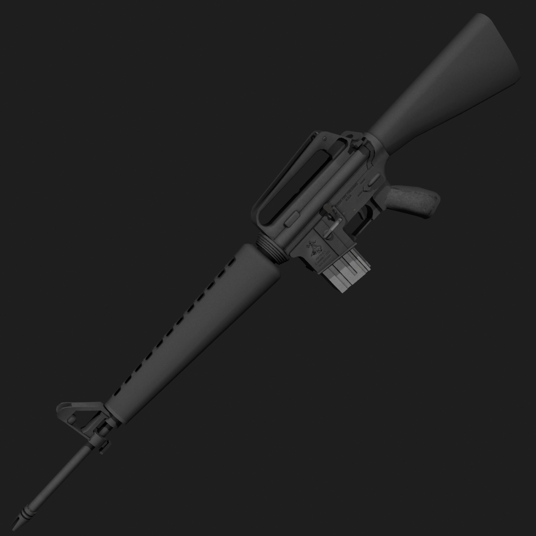 3d xm16-e1 rifle m16 model
