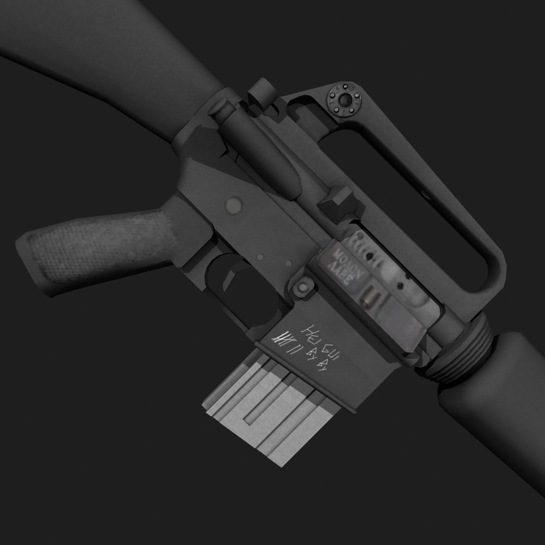 3d Xm16-e1 Rifle M16 Model