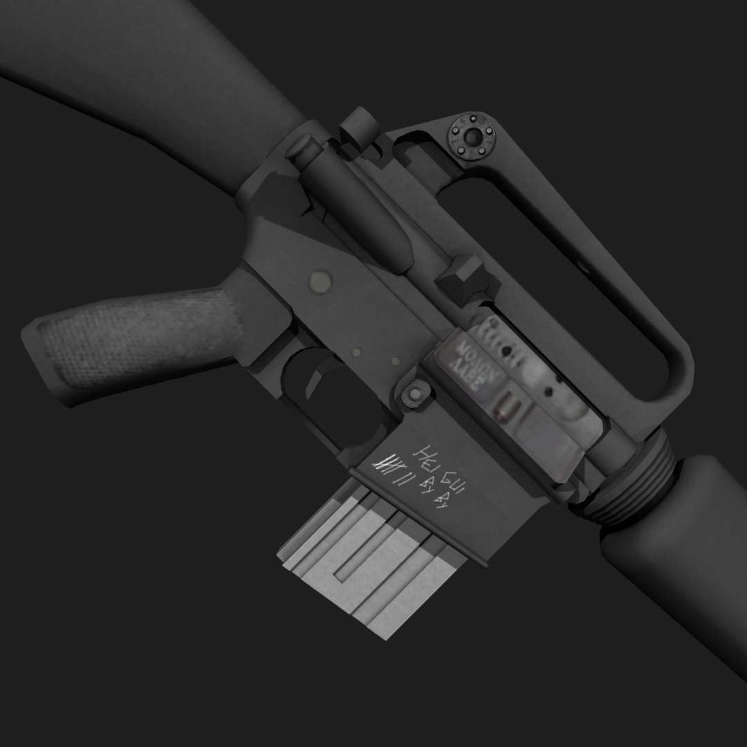 3d xm16-e1 rifle m16 model