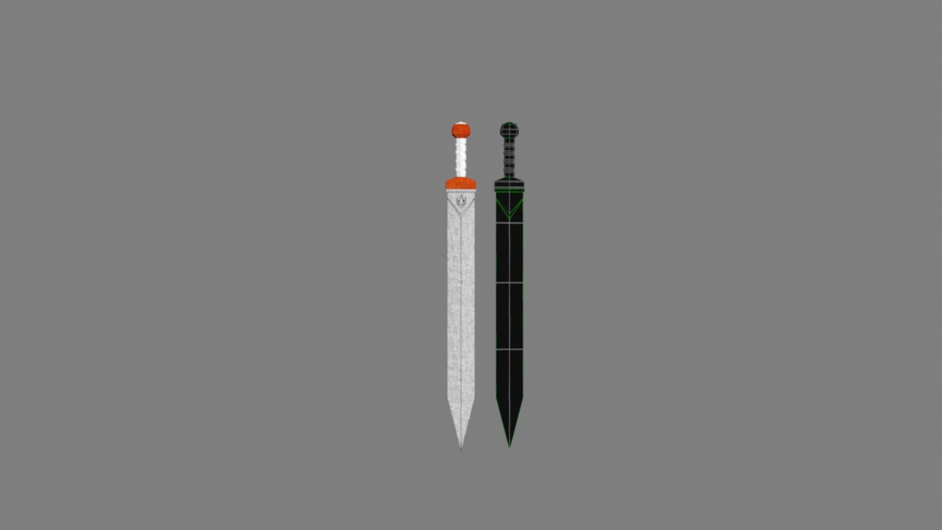 3d model of cartoon sword