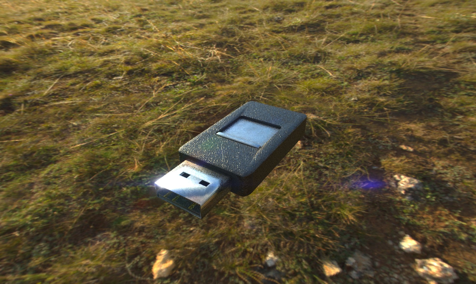 pbr pen drive 3d model