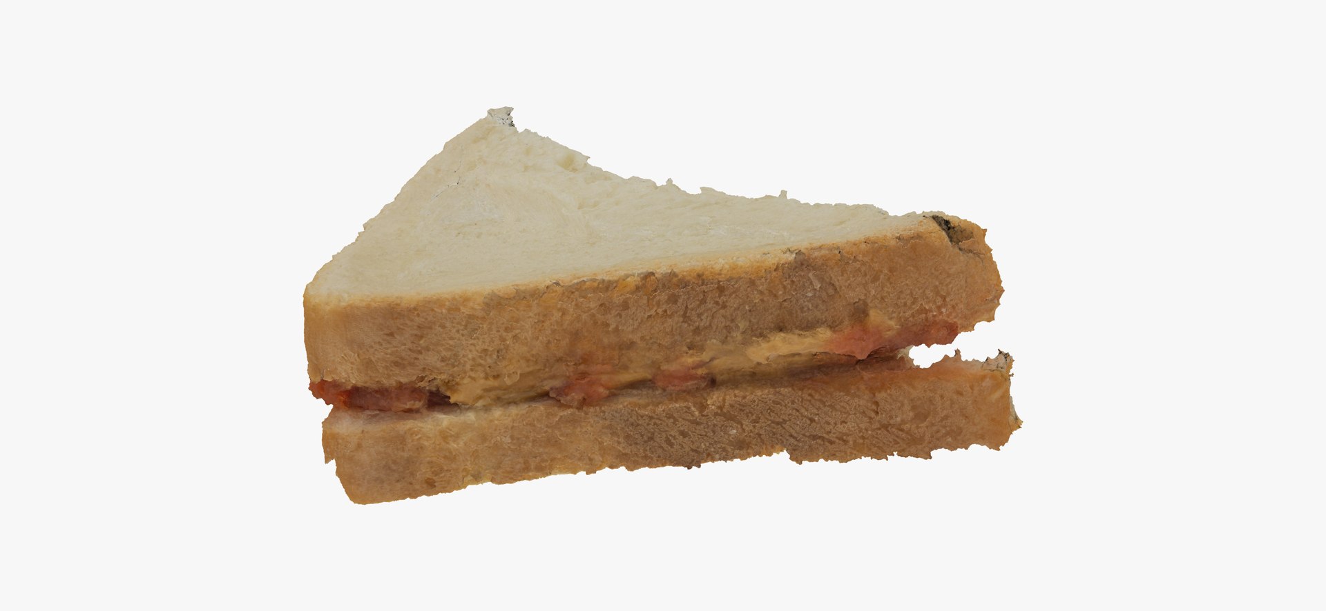 3D Model Peanut Butter And Jelly Sandwich 01 Half RAW Scan - TurboSquid ...