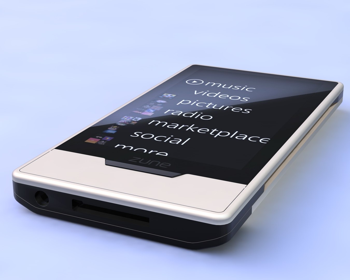 Microsoft Zune Hd Player 3d Model