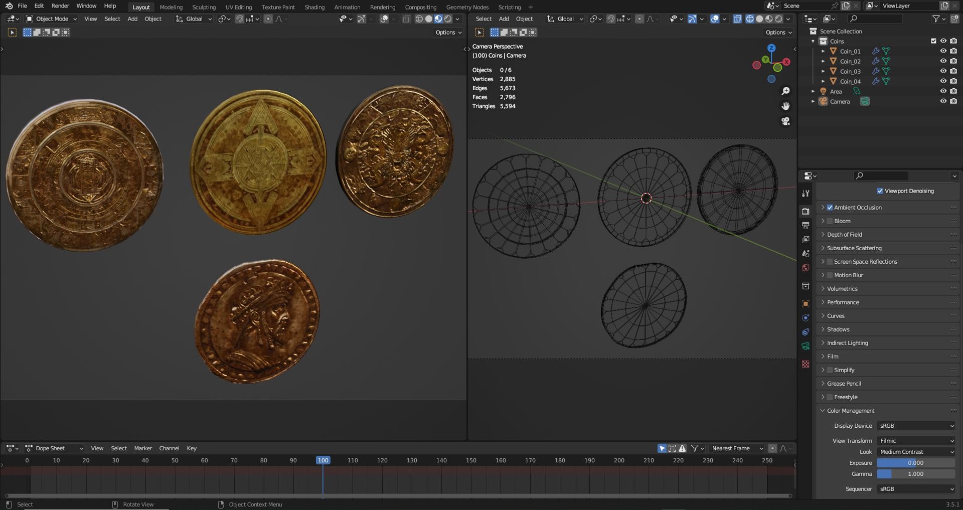 Gold Coin With Ancient Symbols Model - TurboSquid 2088392