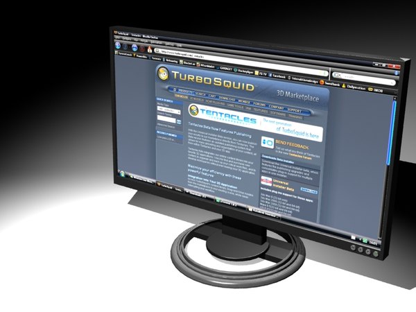 3d model flat screen monitor