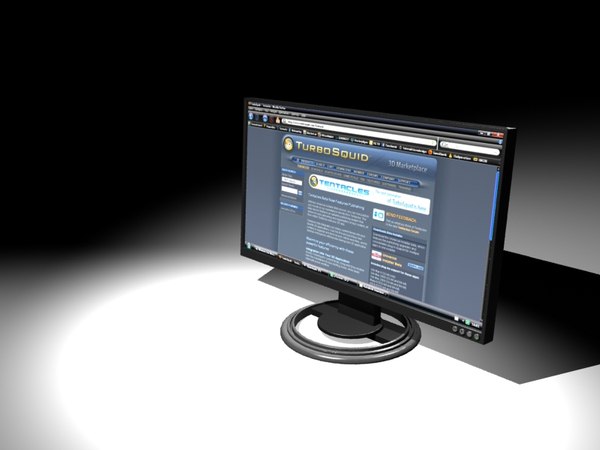 3d model flat screen monitor