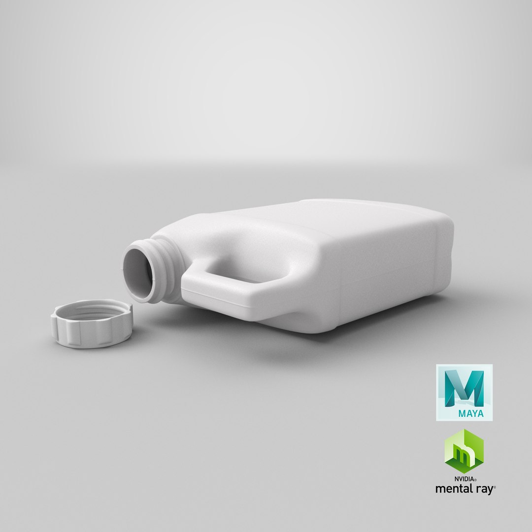 Plastic F Style Bottle 16oz With Child Resistant Cap 02 3D Model ...