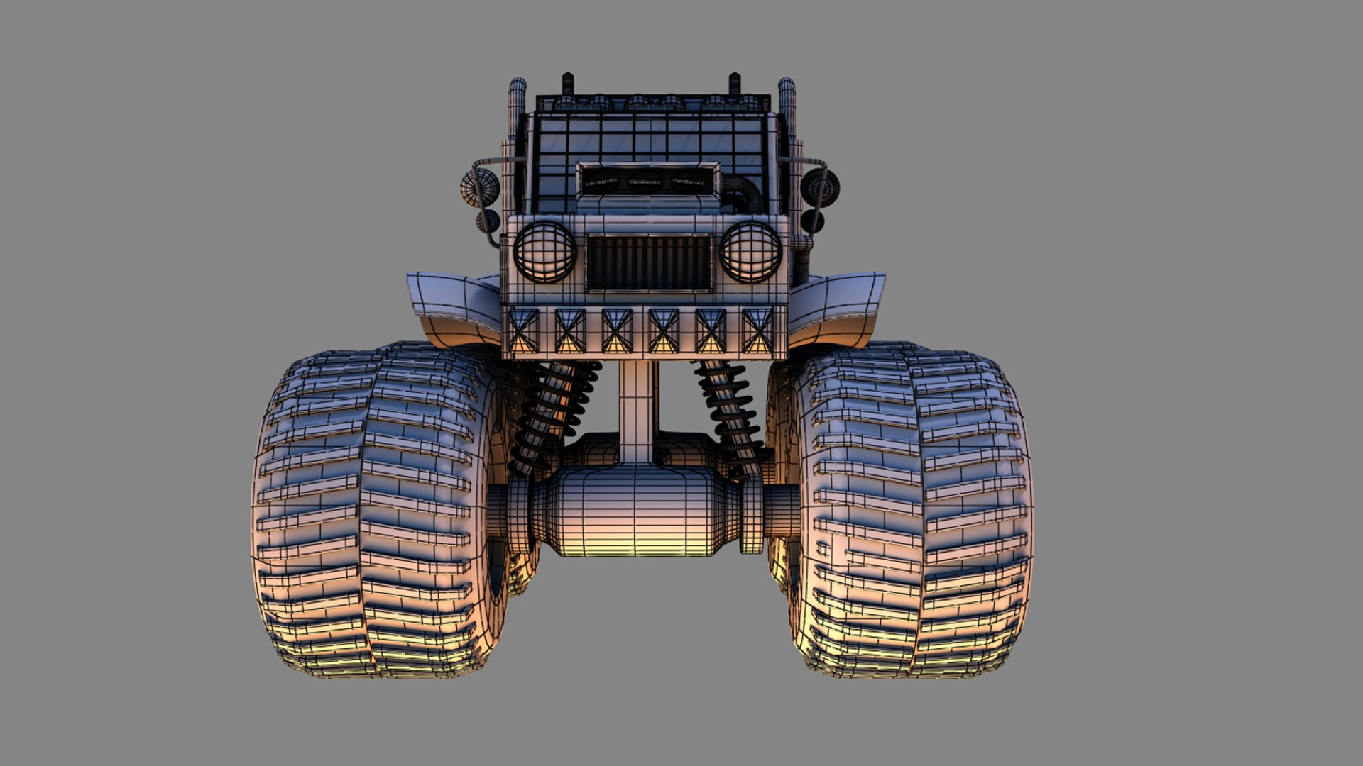 3d Model Cartoon Monster Truck