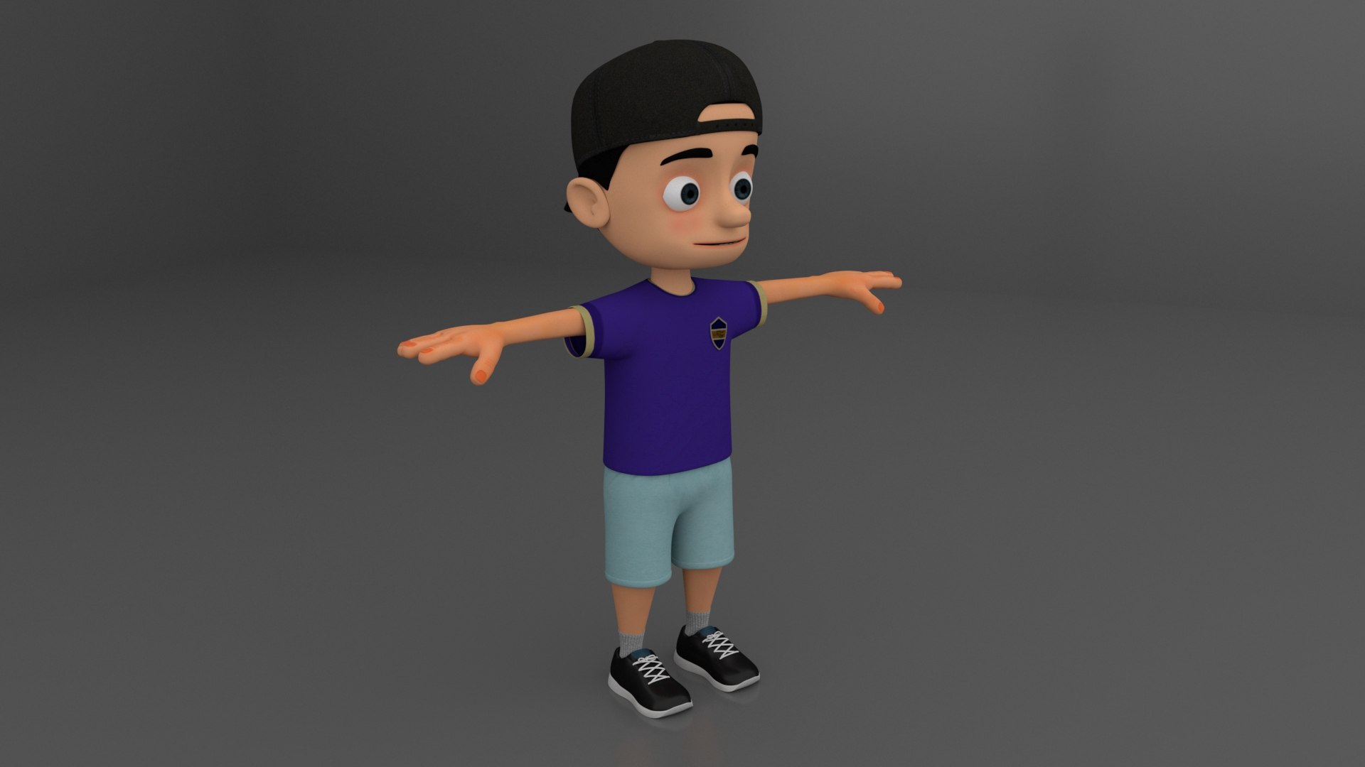 Kid Cartoon 3D Model - TurboSquid 1752849