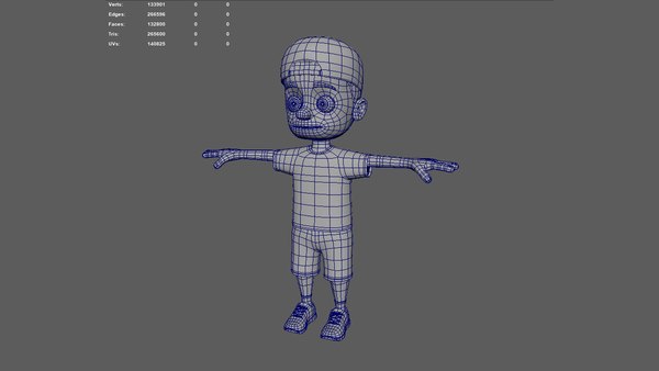 Kid Cartoon 3D model - TurboSquid 1752849