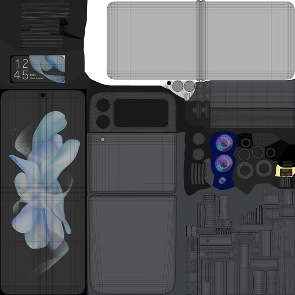 3D Samsung Galaxy Z Flip 4 Graphite Rigged model - TurboSquid 1952722