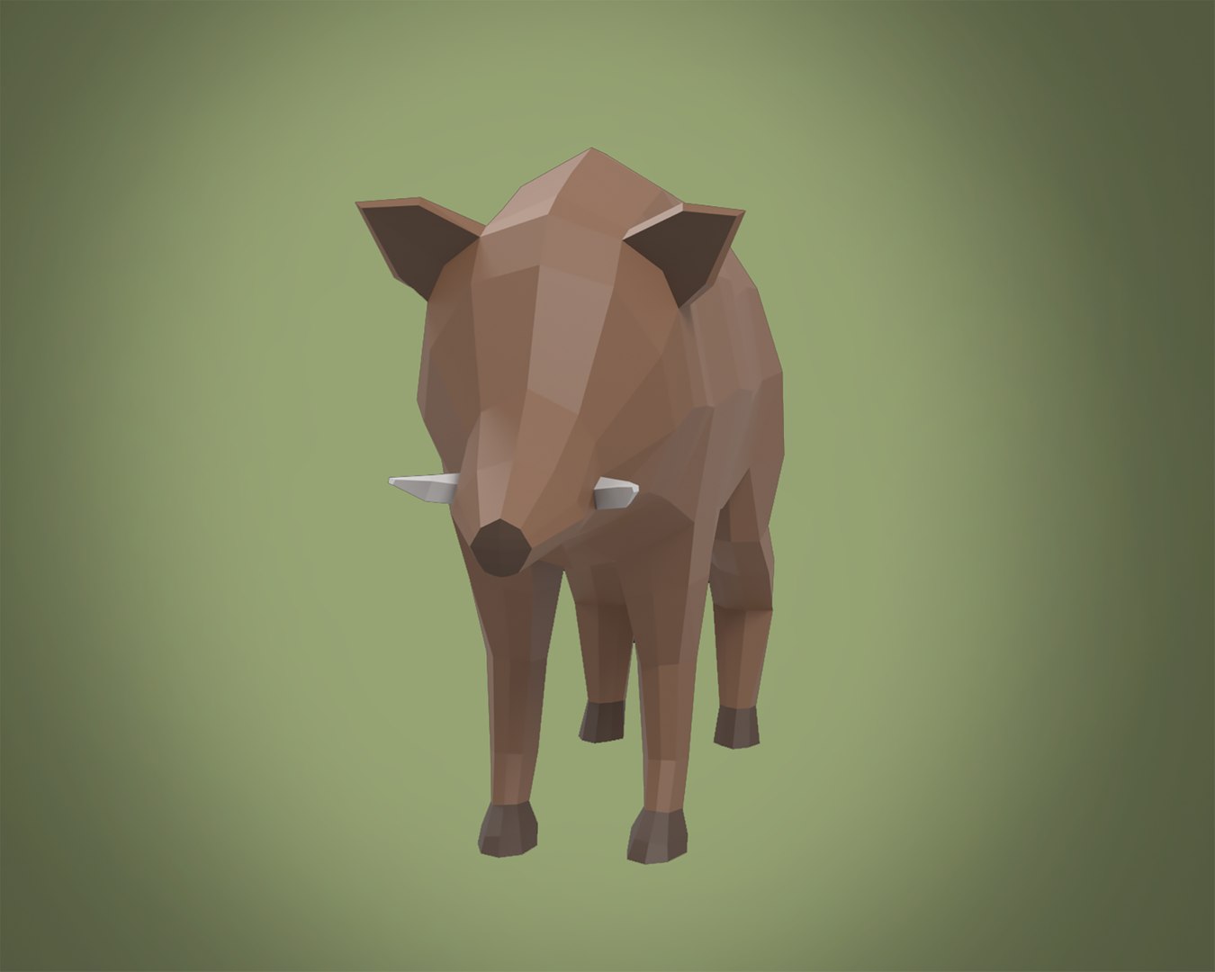 Stylized Lowpoly BOAR 3D Model - TurboSquid 2121665