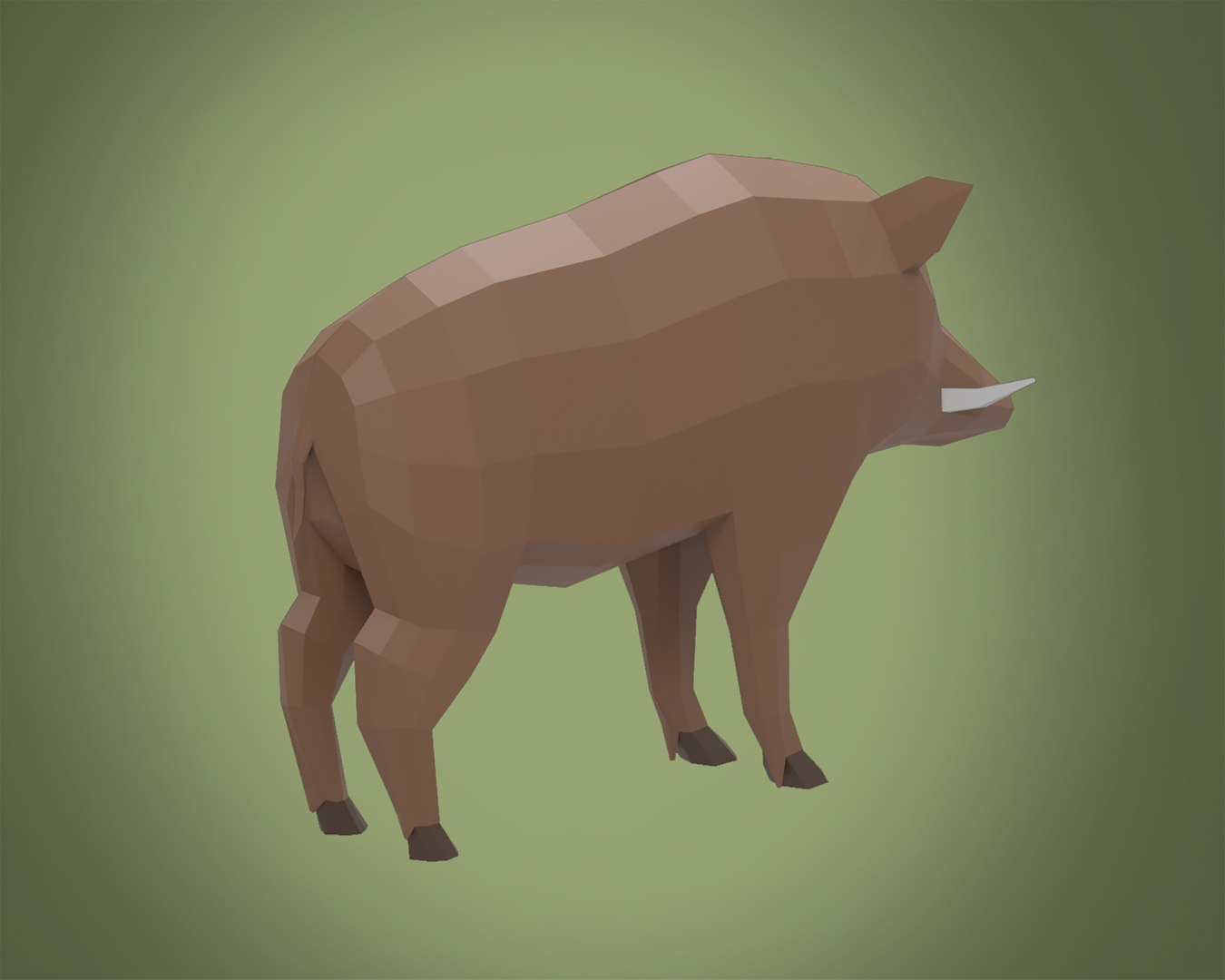 Stylized Lowpoly BOAR 3D Model - TurboSquid 2121665
