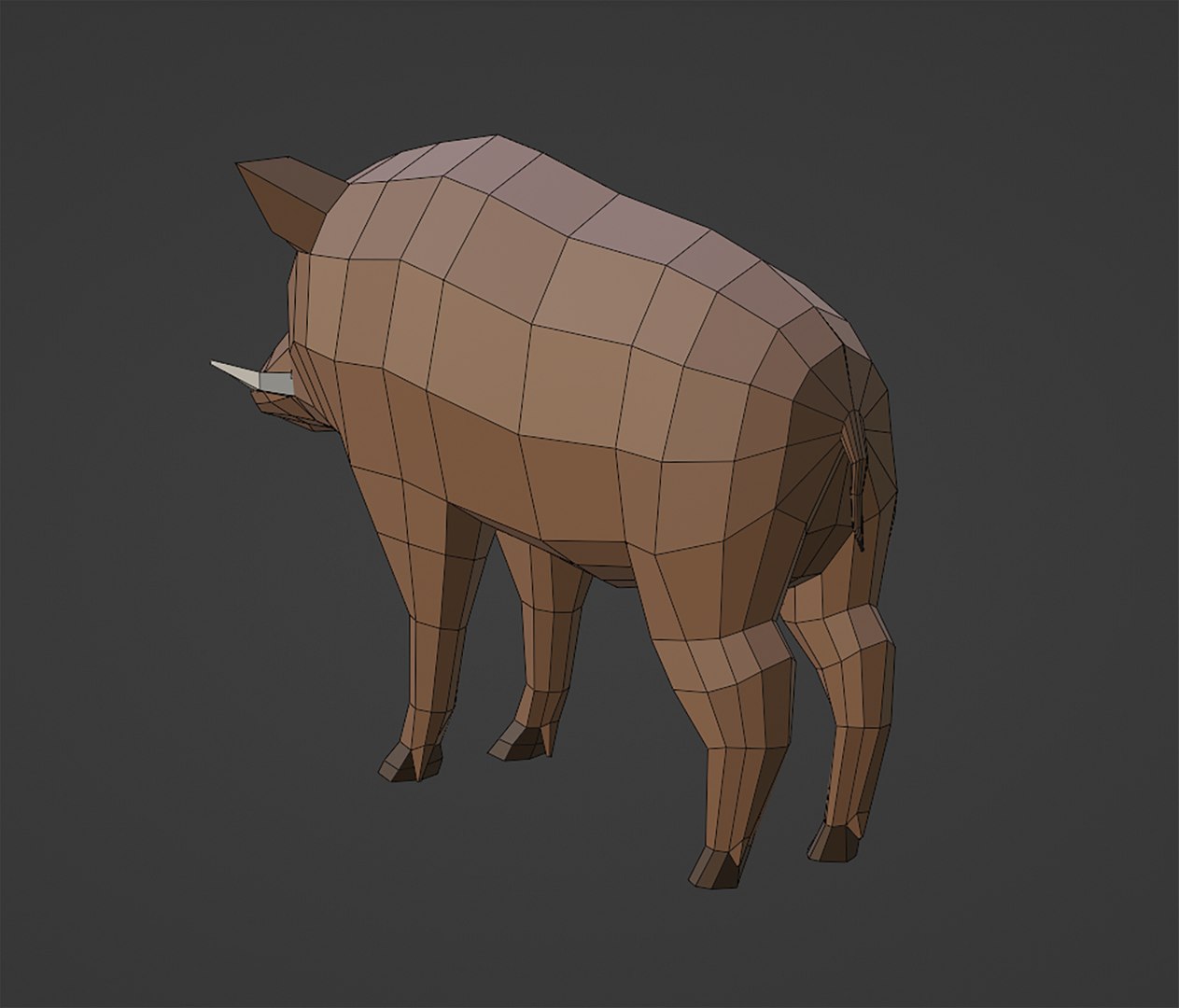 Stylized Lowpoly BOAR 3D Model - TurboSquid 2121665