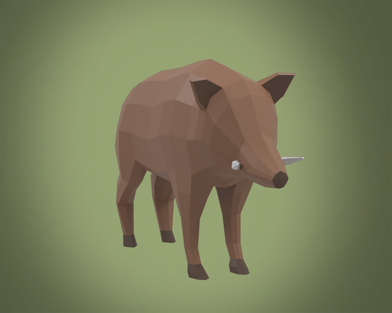 Stylized Lowpoly BOAR 3D Model - TurboSquid 2121665