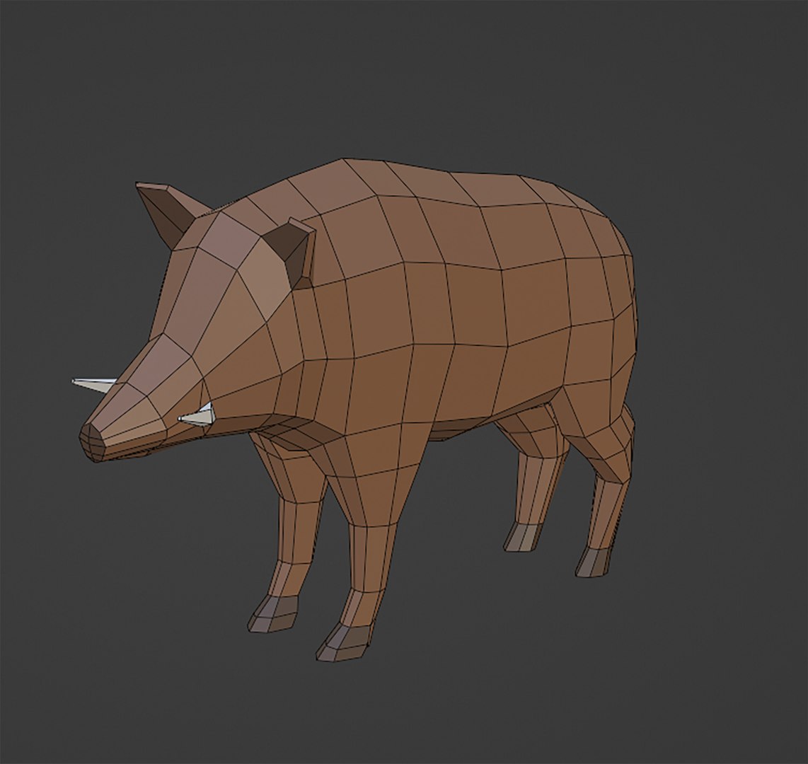 Stylized Lowpoly BOAR 3D Model - TurboSquid 2121665