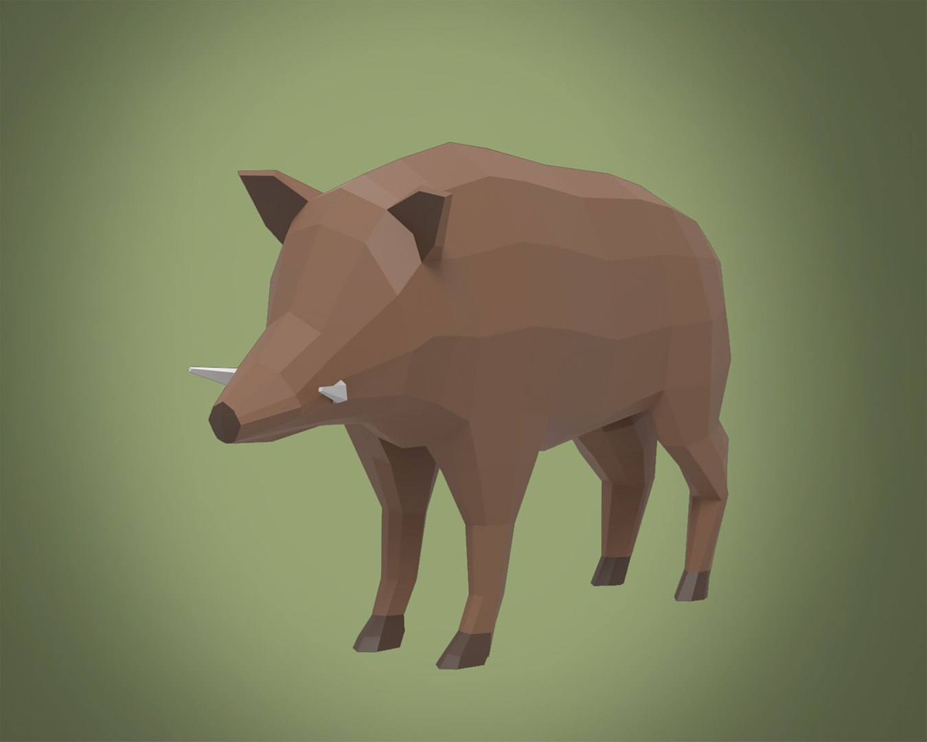 Stylized Lowpoly BOAR 3D Model - TurboSquid 2121665