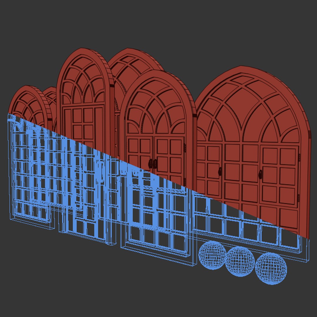Arch Windows Doors Set 3D Model - TurboSquid 1492995