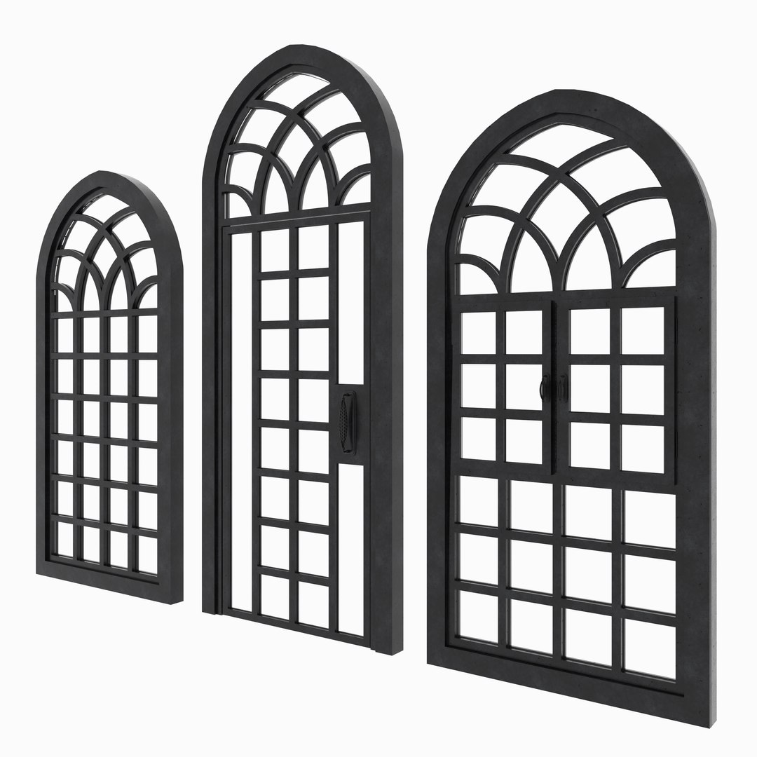 Arch Windows Doors Set 3D Model - TurboSquid 1492995
