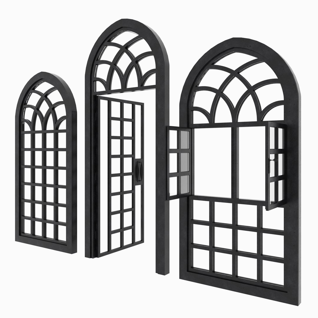 Arch Windows Doors Set 3D Model - TurboSquid 1492995