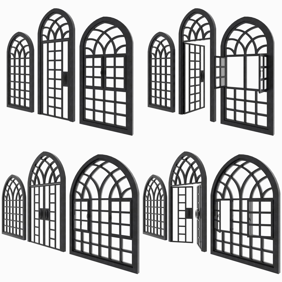 Arch Windows Doors Set 3D Model - TurboSquid 1492995
