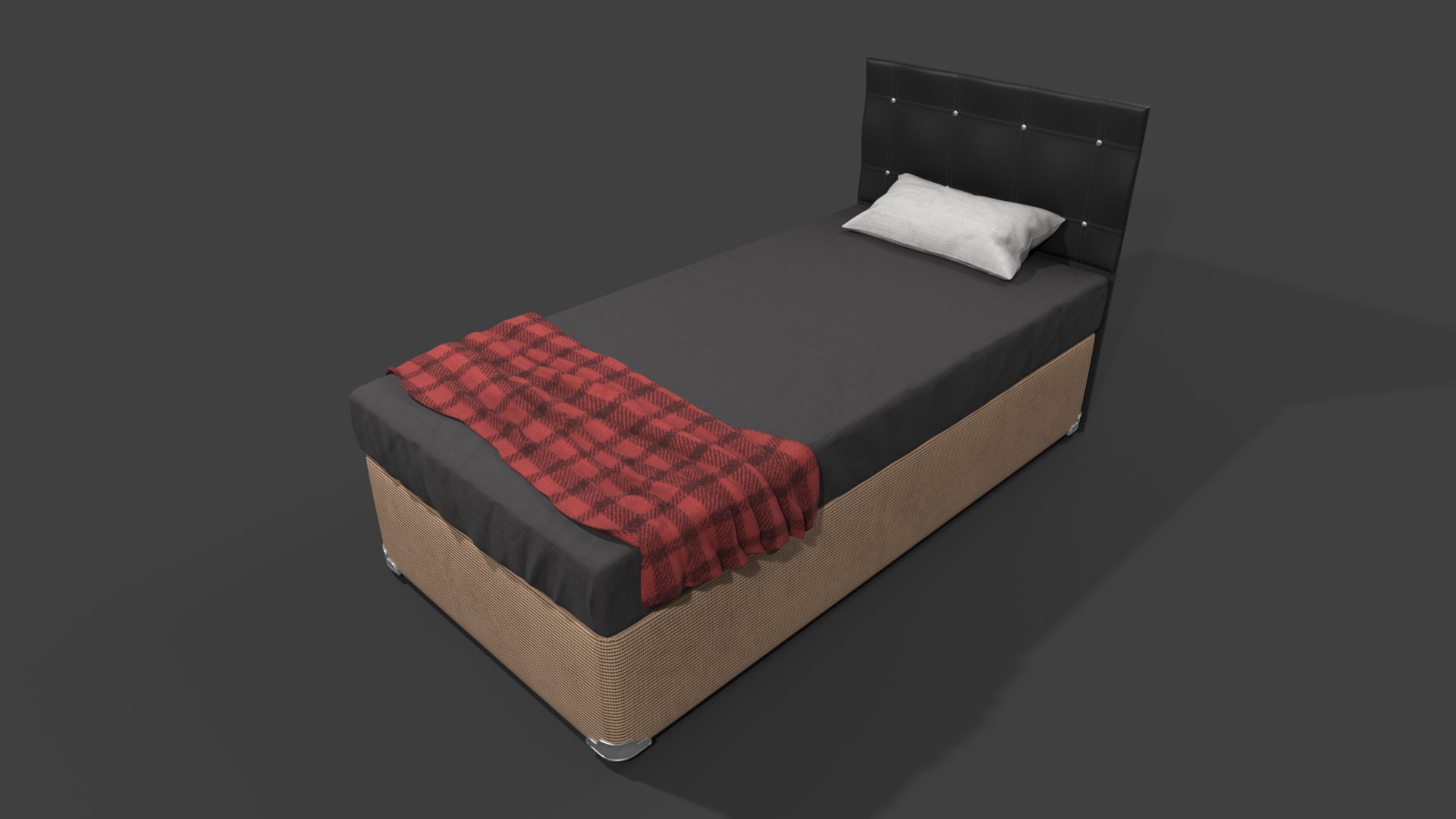 3D Single Bed - TurboSquid 2234075