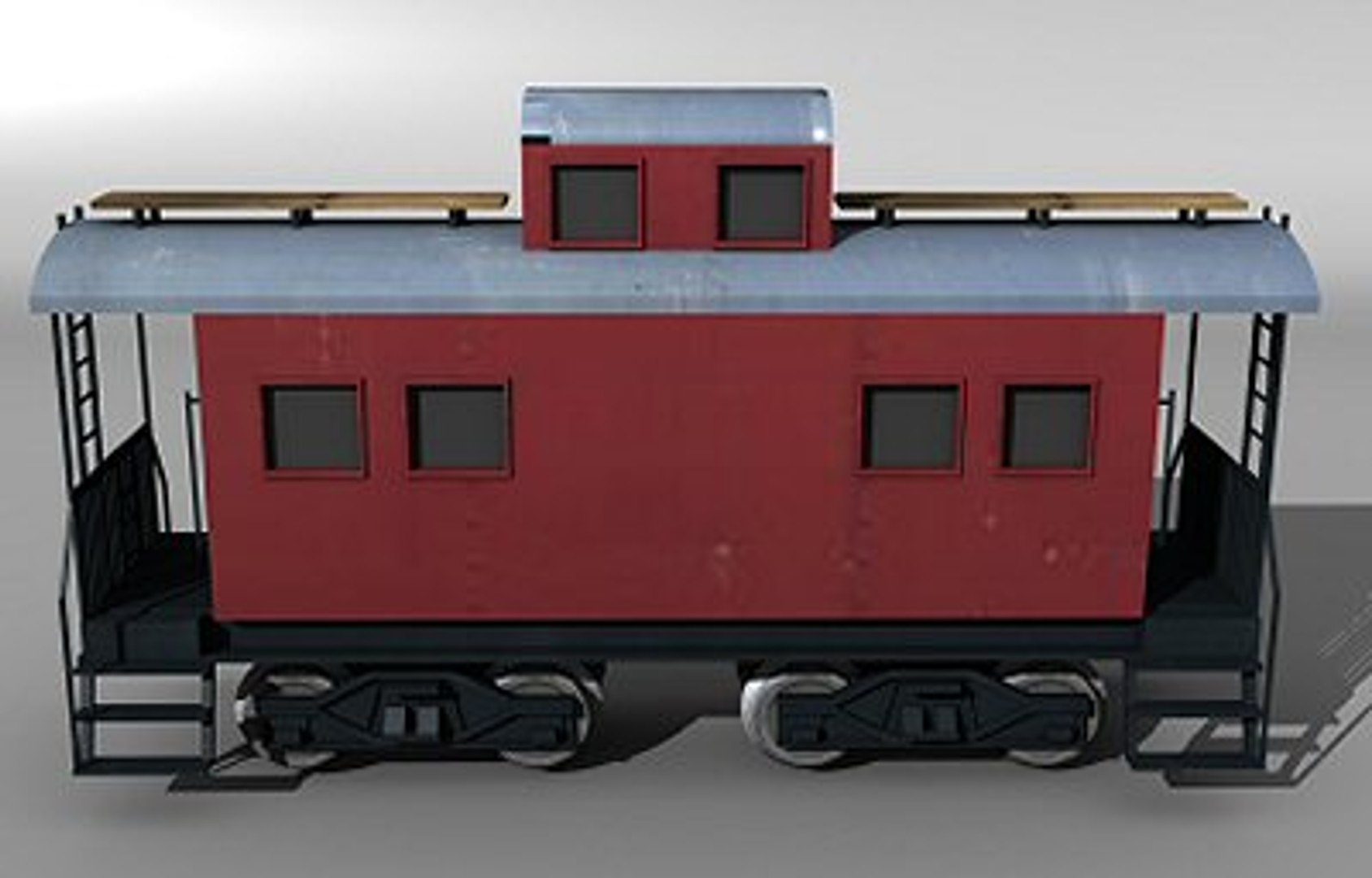 3d Caboose Car Model