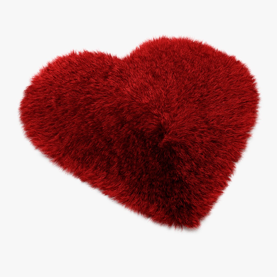 Wool Red Heart Rug 3D Model - TurboSquid 1253572