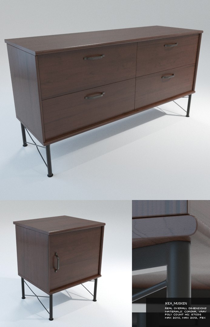 Ikea Musken 3d Model
