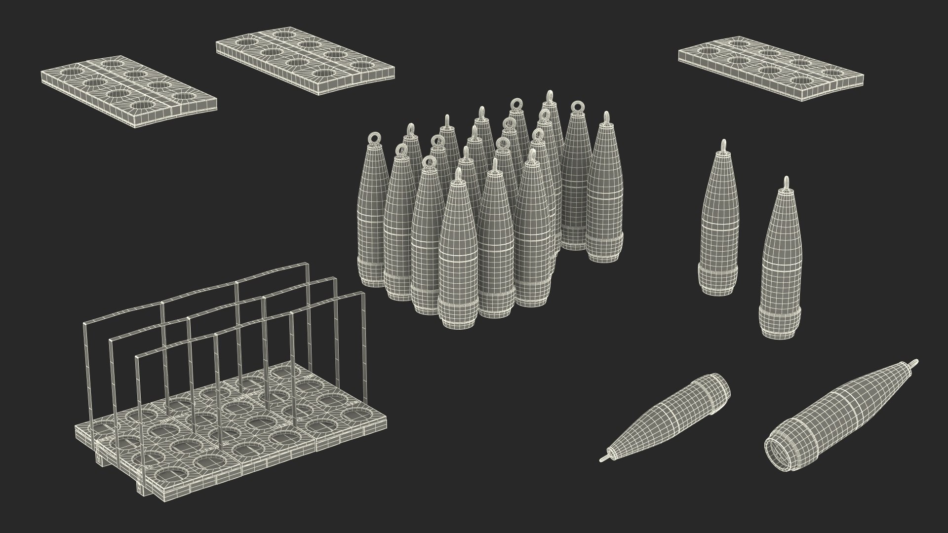 Military Mortar Shells 155mm In Two Sided Pallet 3D Model - TurboSquid ...