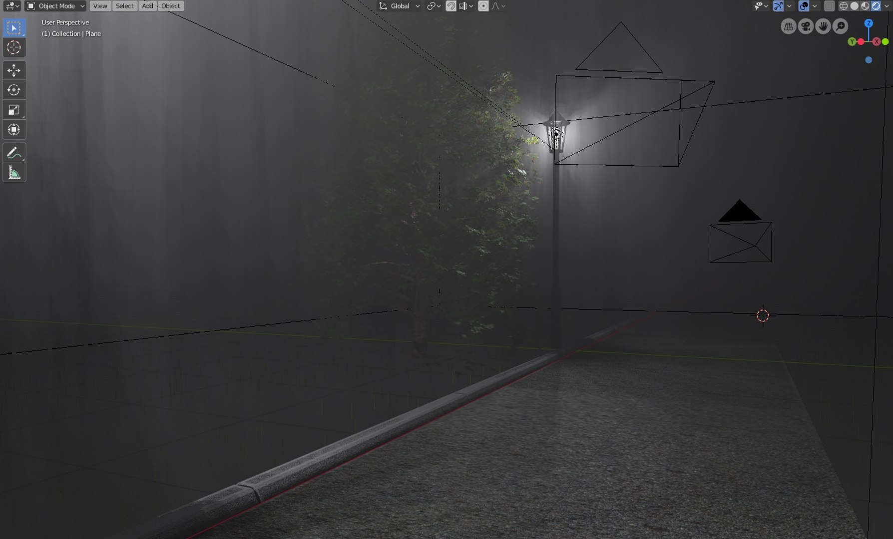 3D Model Night Tree Fog - TurboSquid 1484528