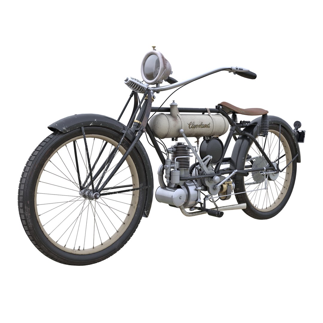 Motorcycle 1916 Cleveland Model 1-B 3D Model - TurboSquid 2241455