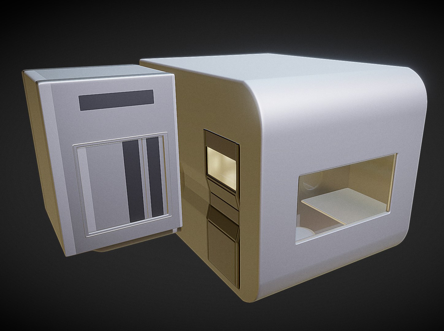 3d Version Futuristic Living Module