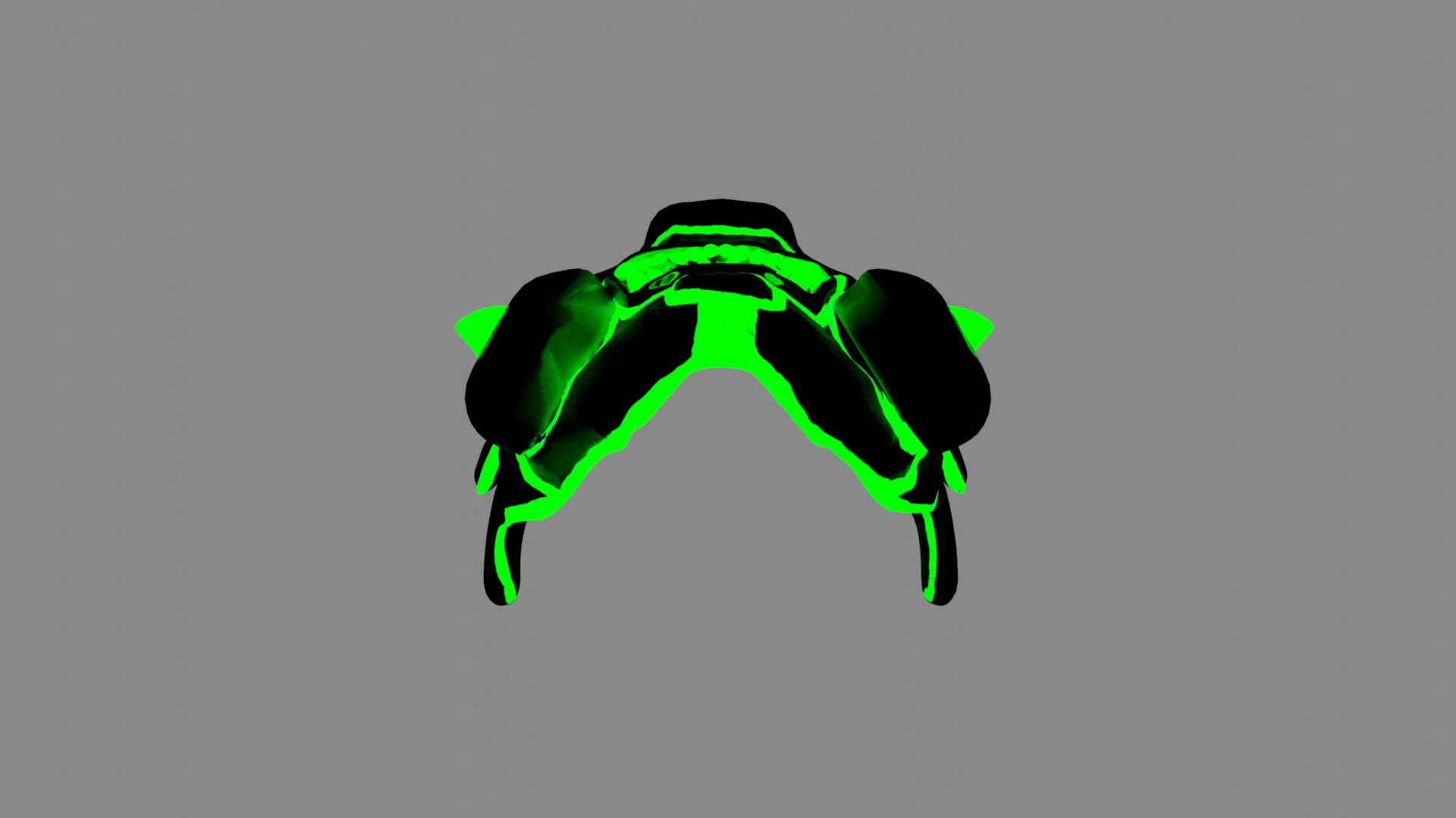 Green-Black Cyberpunk Oni-mask 3D Model - TurboSquid 2158579