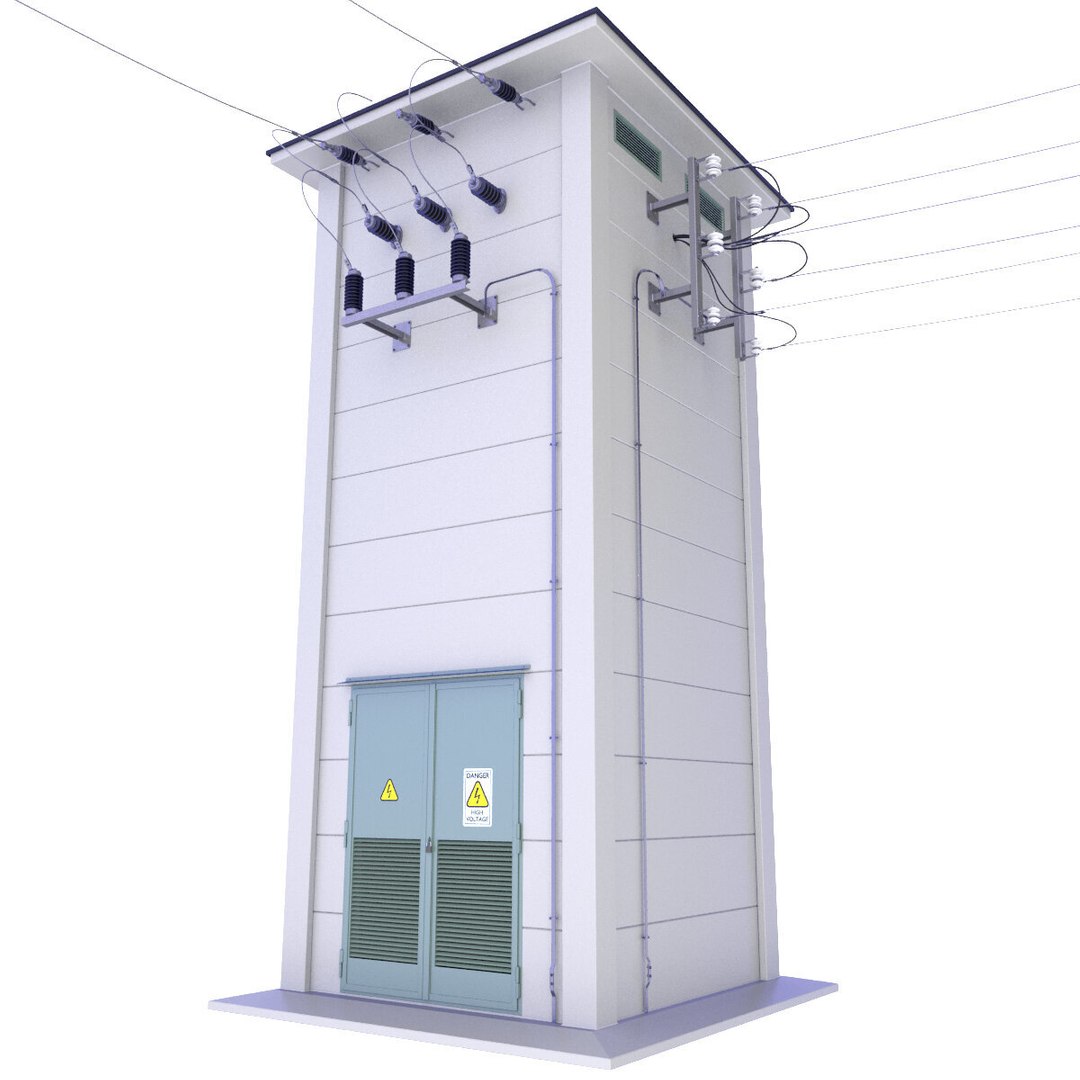 Concrete Transformer Substation Building 8 3D Model - TurboSquid 1980052