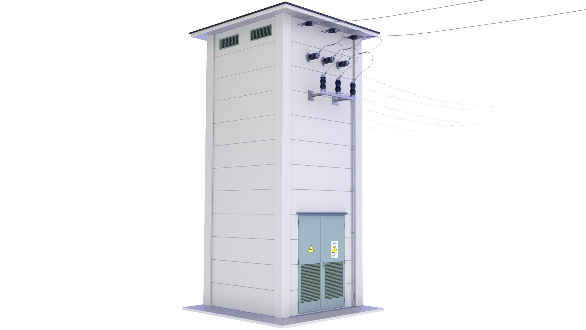 Concrete Transformer Substation Building 8 3D Model - TurboSquid 1980052