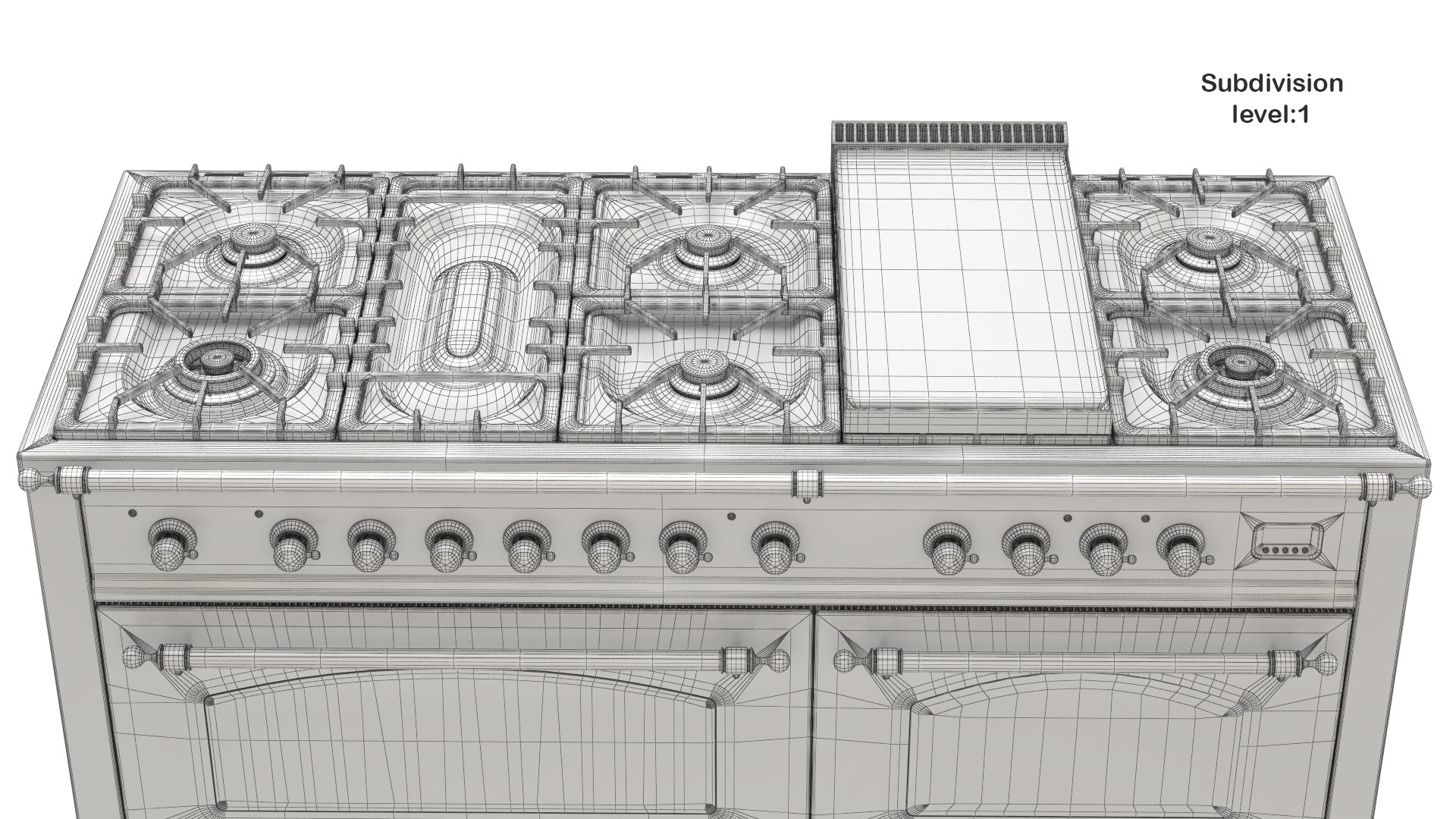 Hallman 60 Gas Range 3D - TurboSquid 2125518