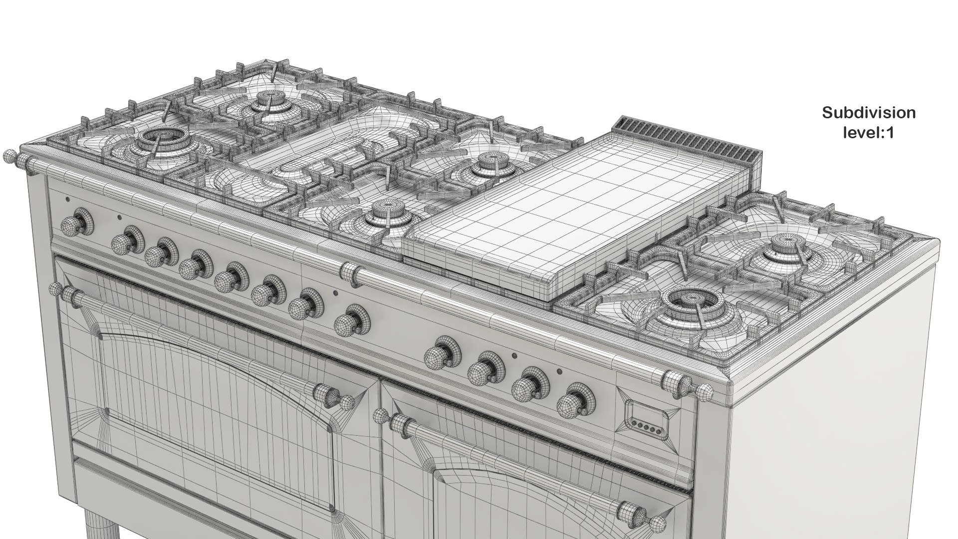 Hallman 60 Gas Range 3D - TurboSquid 2125518
