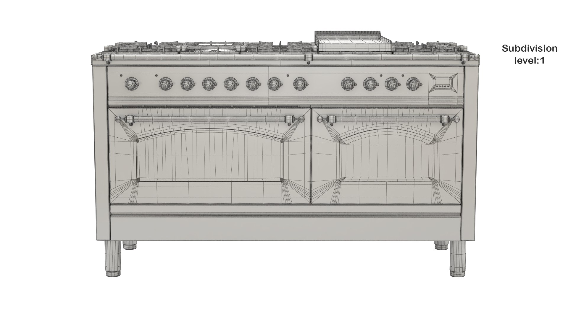 Hallman 60 Gas Range 3D - TurboSquid 2125518