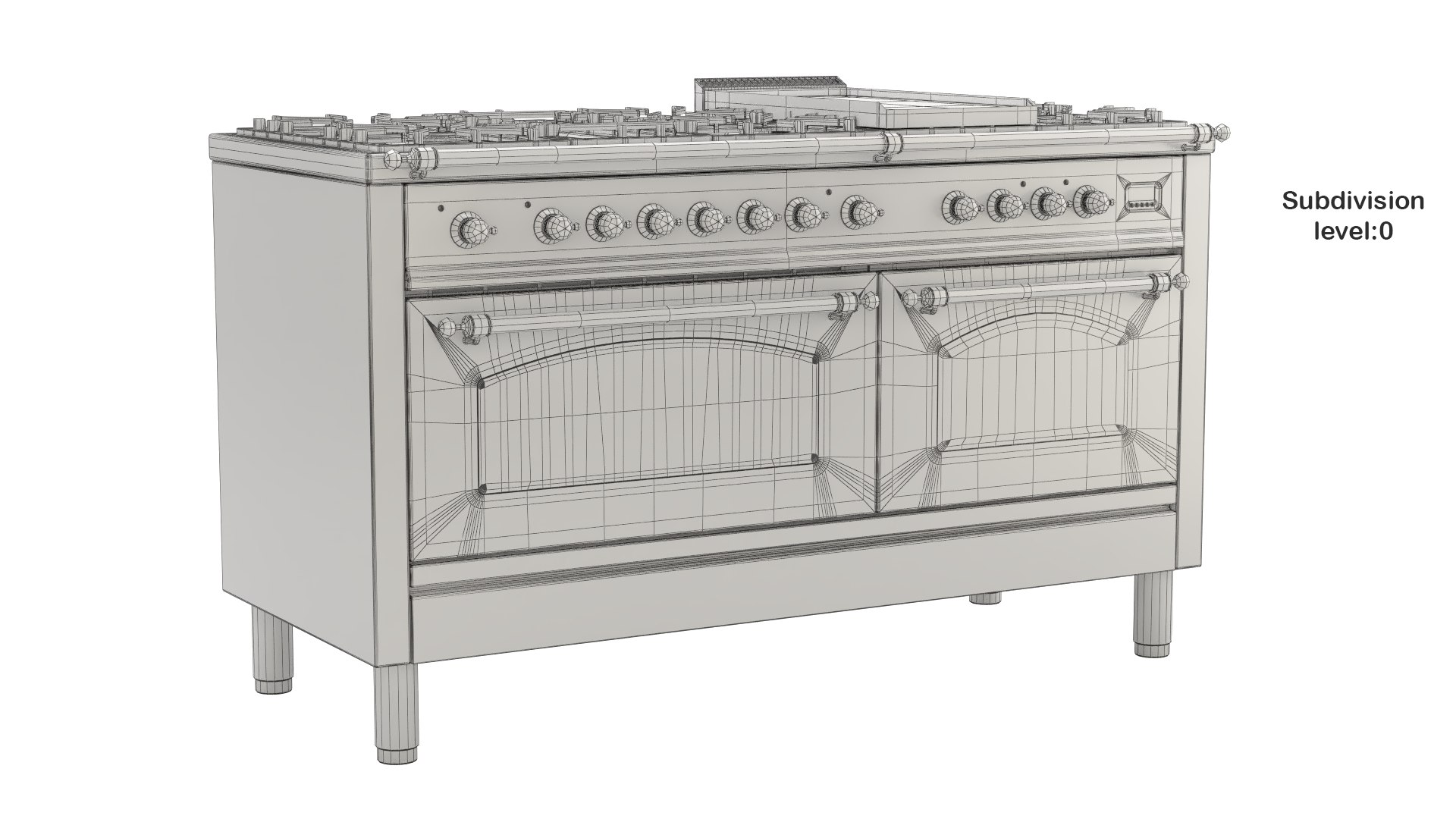 Hallman 60 Gas Range 3D - TurboSquid 2125518