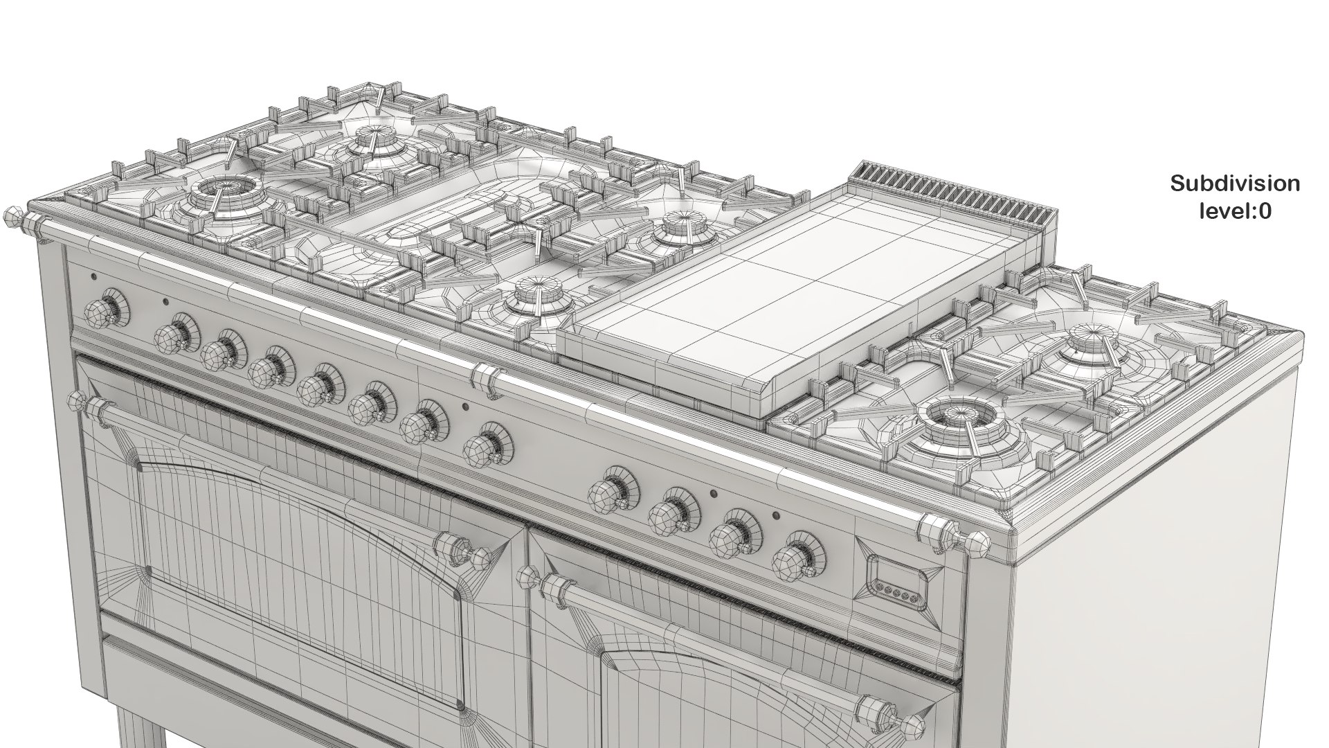 Hallman 60 Gas Range 3D - TurboSquid 2125518