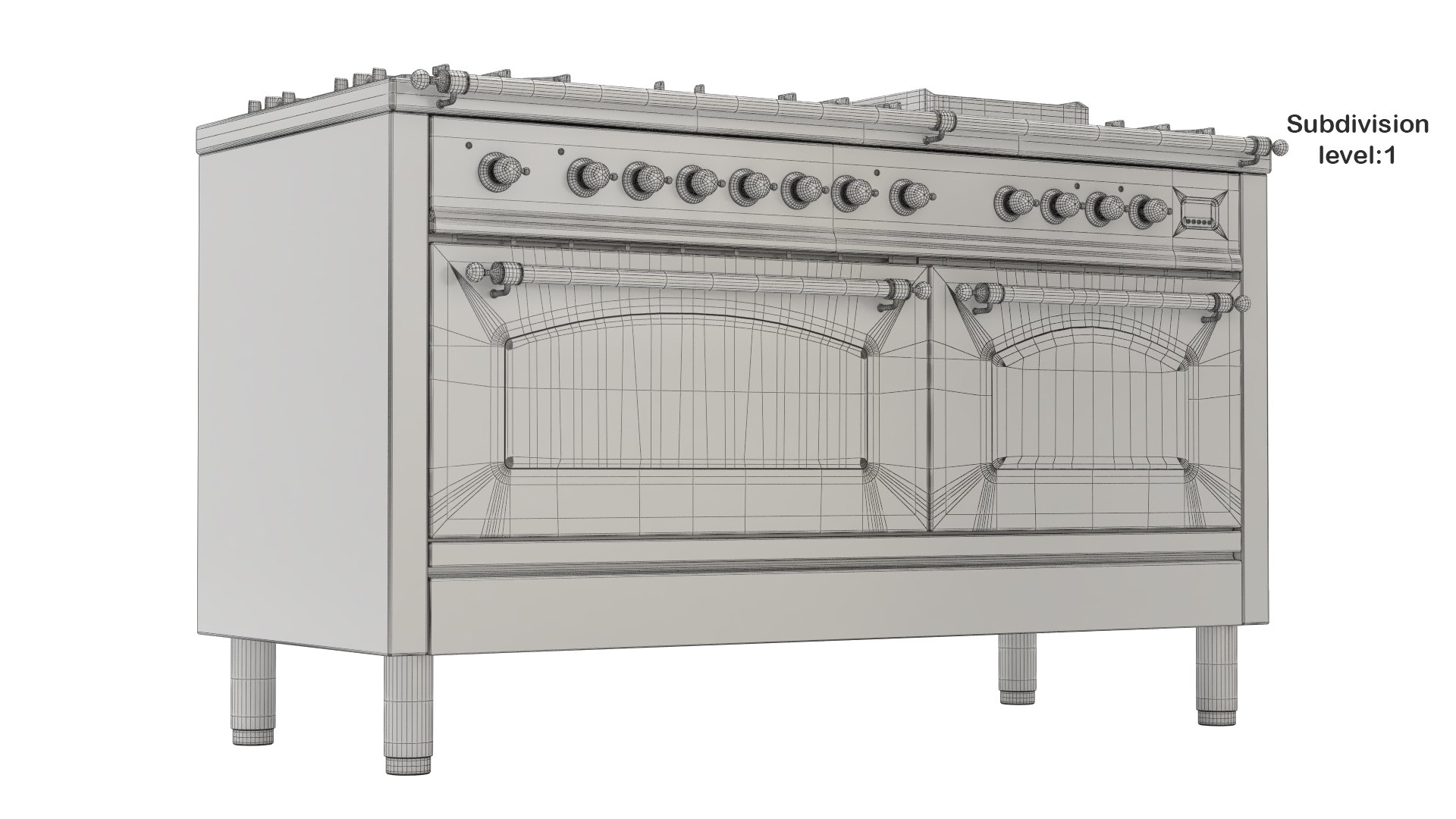 Hallman 60 Gas Range 3D - TurboSquid 2125518