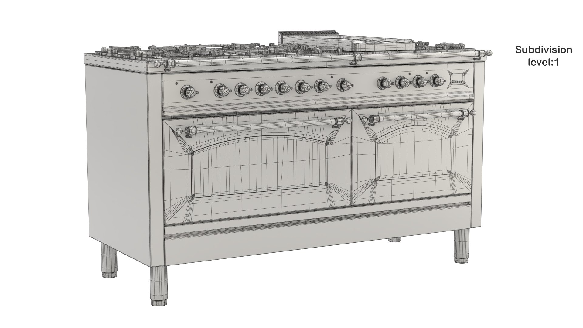 Hallman 60 Gas Range 3D - TurboSquid 2125518