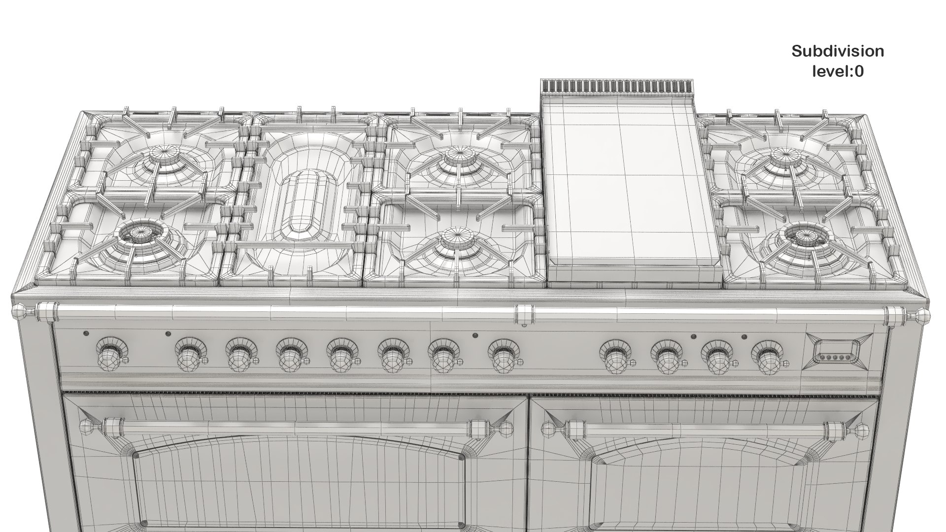 Hallman 60 Gas Range 3D - TurboSquid 2125518