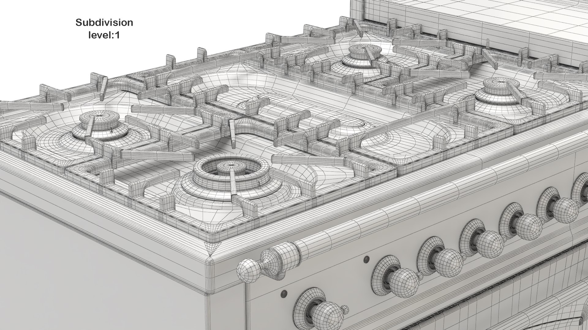 Hallman 60 Gas Range 3D - TurboSquid 2125518