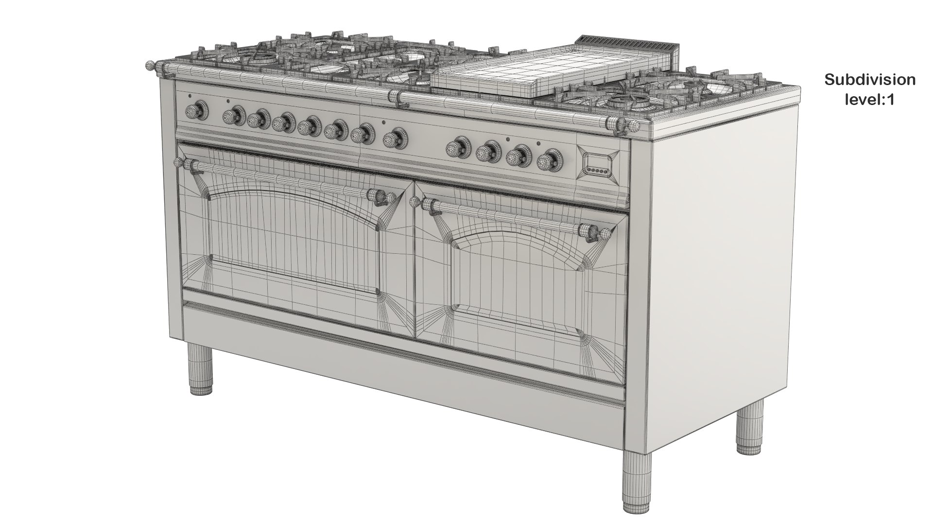 Hallman 60 Gas Range 3D - TurboSquid 2125518