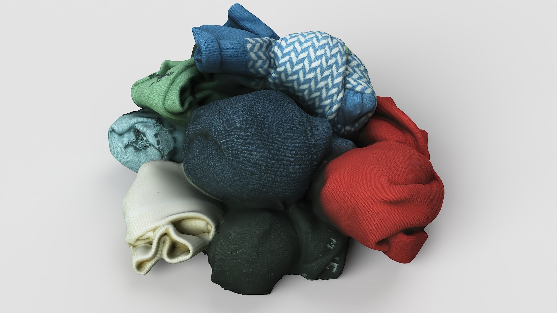 Clothes 311 Pile Socks pbr 3D model - TurboSquid 2167340