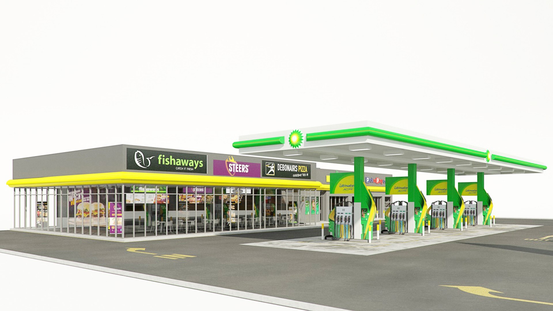 Bp Garage Shop Franchise 3D Model - TurboSquid 1324331