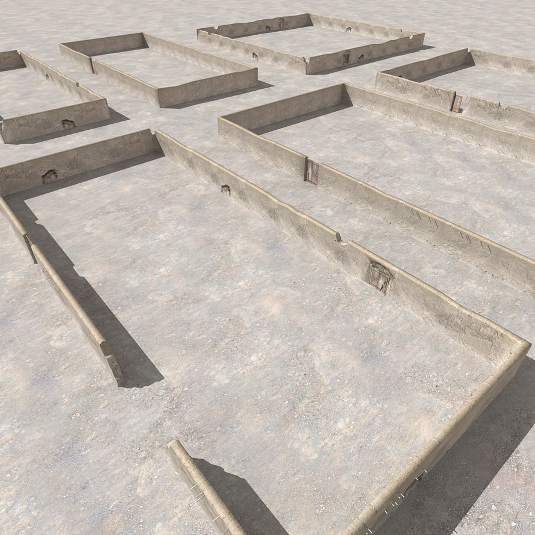 Afghan Mud Walls Collections 3d C4d